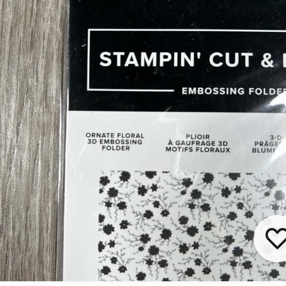Stampin' Up! | Art | Stampin Up 3d Embossing Folder With Black Floral ...